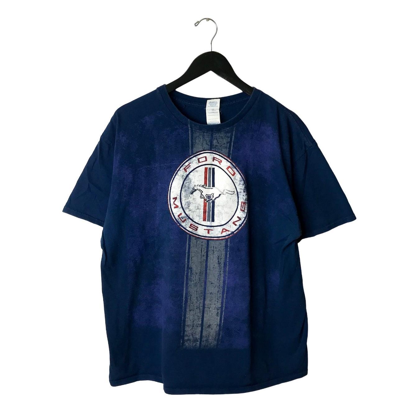 Ford Mustang Tri Bar Pony Logo T Shirt Vintage Y2K... - Depop