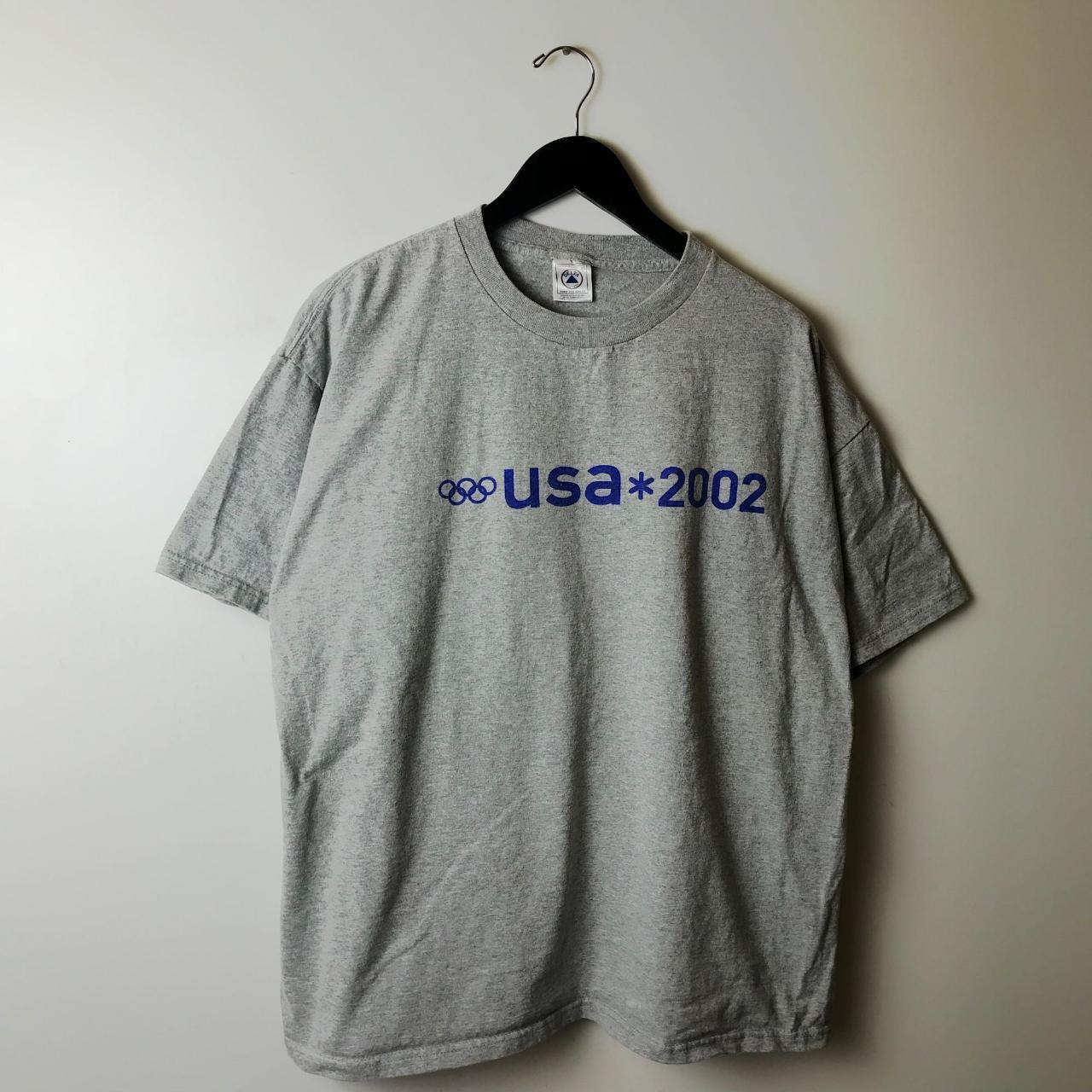 2002 Vintage Y2K USA T Shirt Adult Gray XL Extra... - Depop