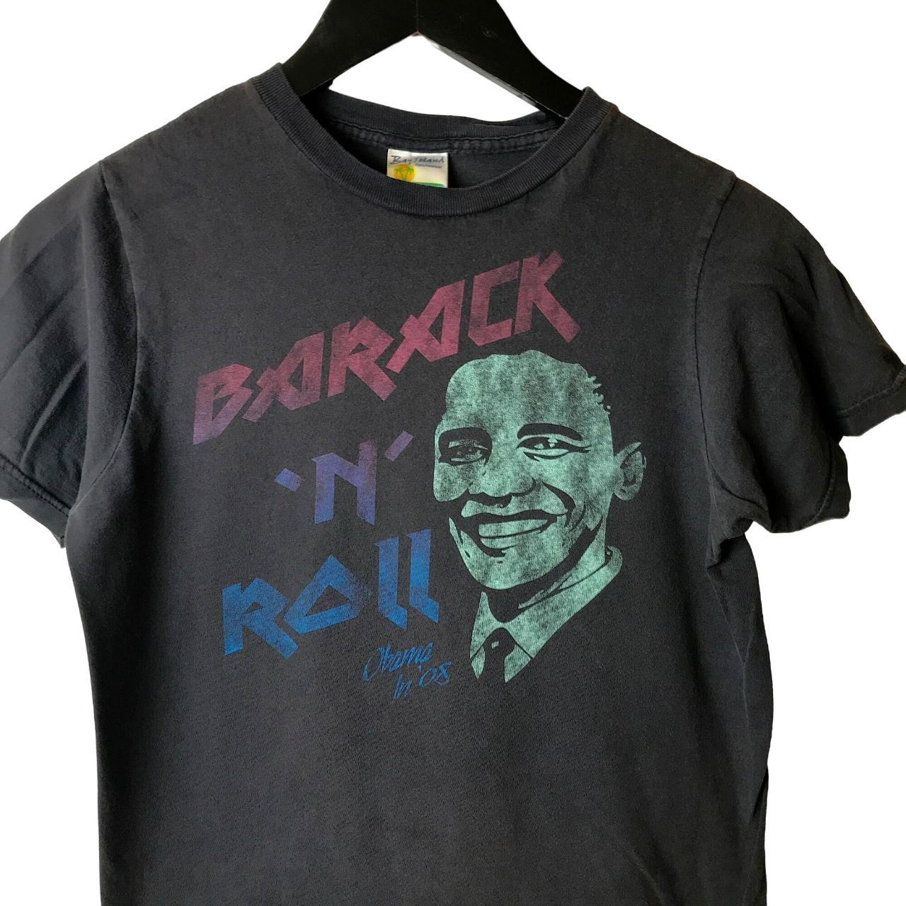 2008 Vintage Barack Obama T Shirt Y2K Black Small S... - Depop