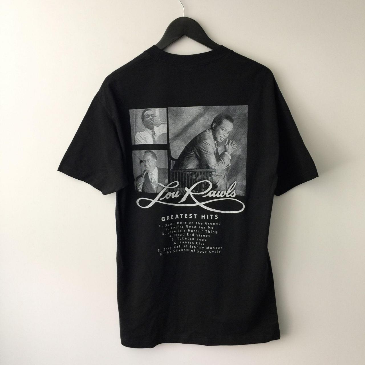 Lou Rawls Rap Tee Vintage Y2K Black Medium M... - Depop