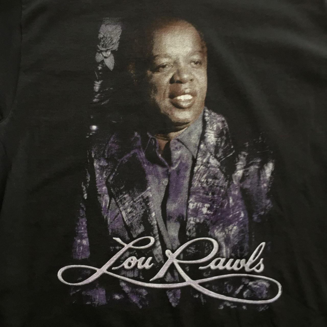 Lou Rawls Rap Tee Vintage Y2K Black Medium M... - Depop