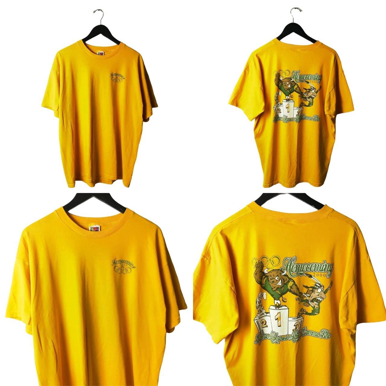 Homecoming T Shirt 2000 Vintage Y2K Adult Yellow... - Depop