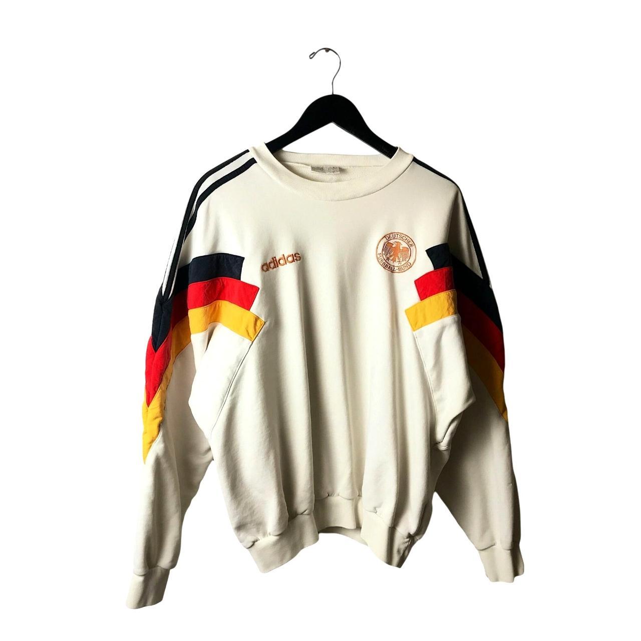Vintage Adidas Germany Soccer Sweatshirt Crewneck... - Depop