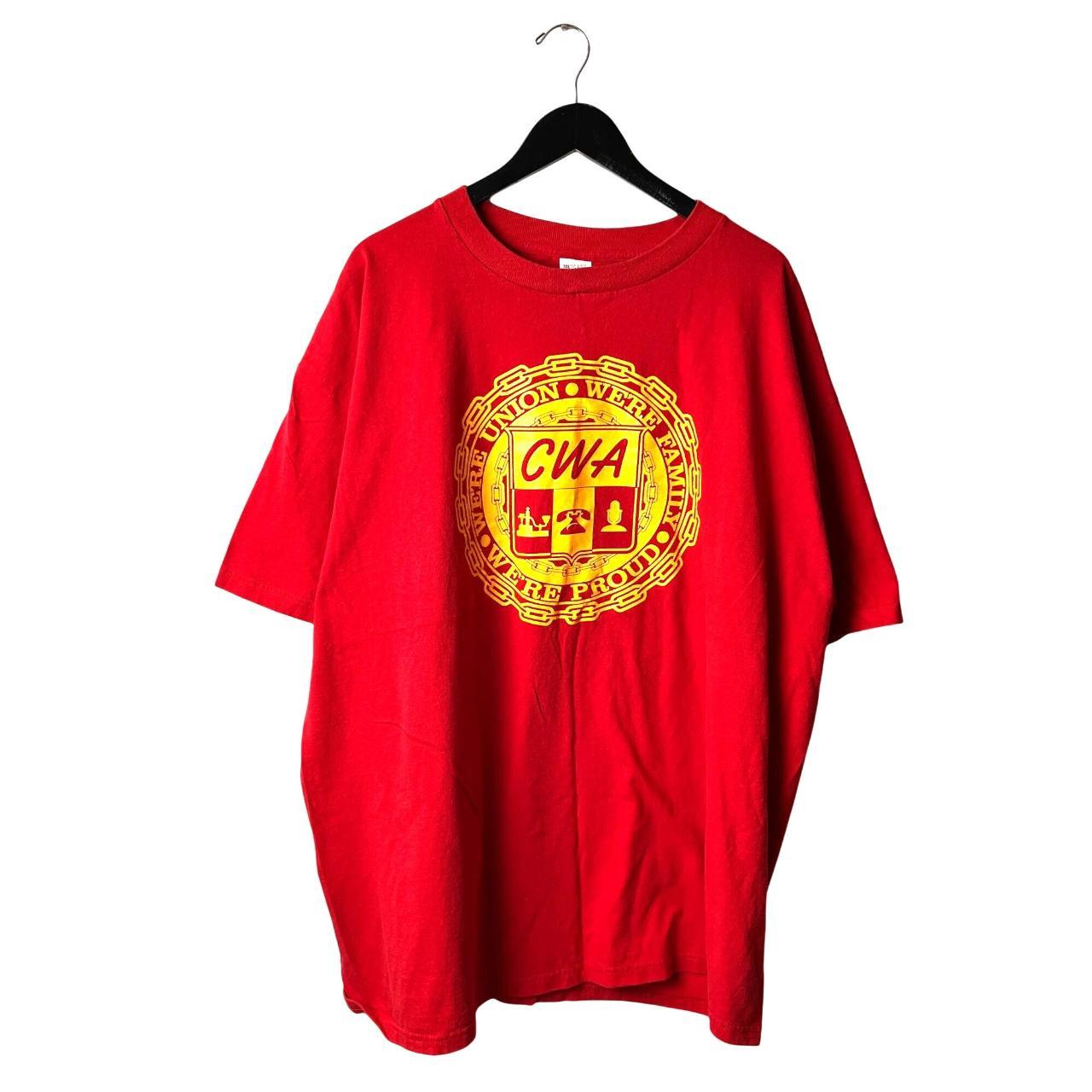 CWA Unions T Shirt Vintage Red 2XL XXL USA Graphic... - Depop