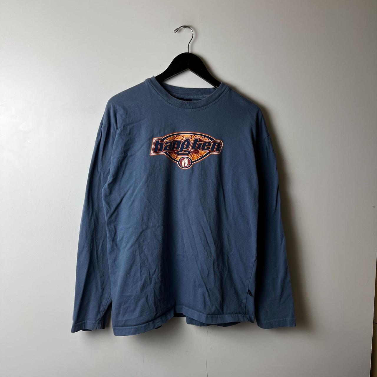 Hang Ten T Shirt Vintage Y2K Adult Blue Large L Surf... - Depop