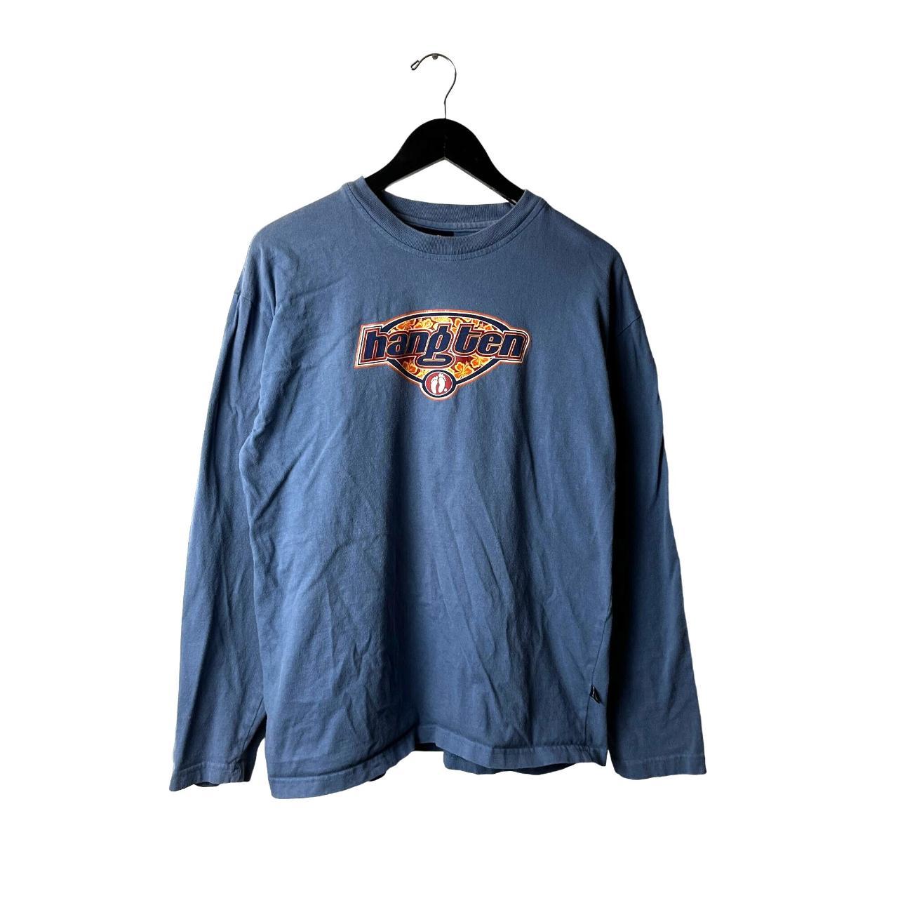 Hang Ten T Shirt Vintage Y2K Adult Blue Large L Surf... - Depop