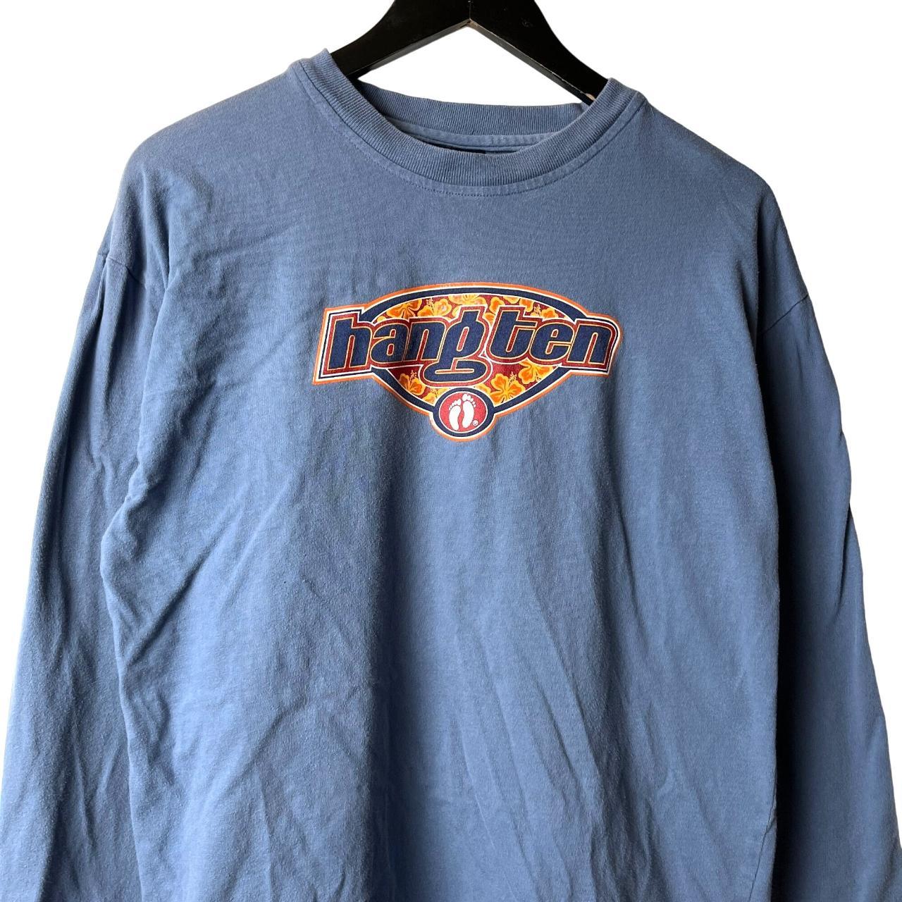 Hang Ten T Shirt Vintage Y2K Adult Blue Large L Surf... - Depop