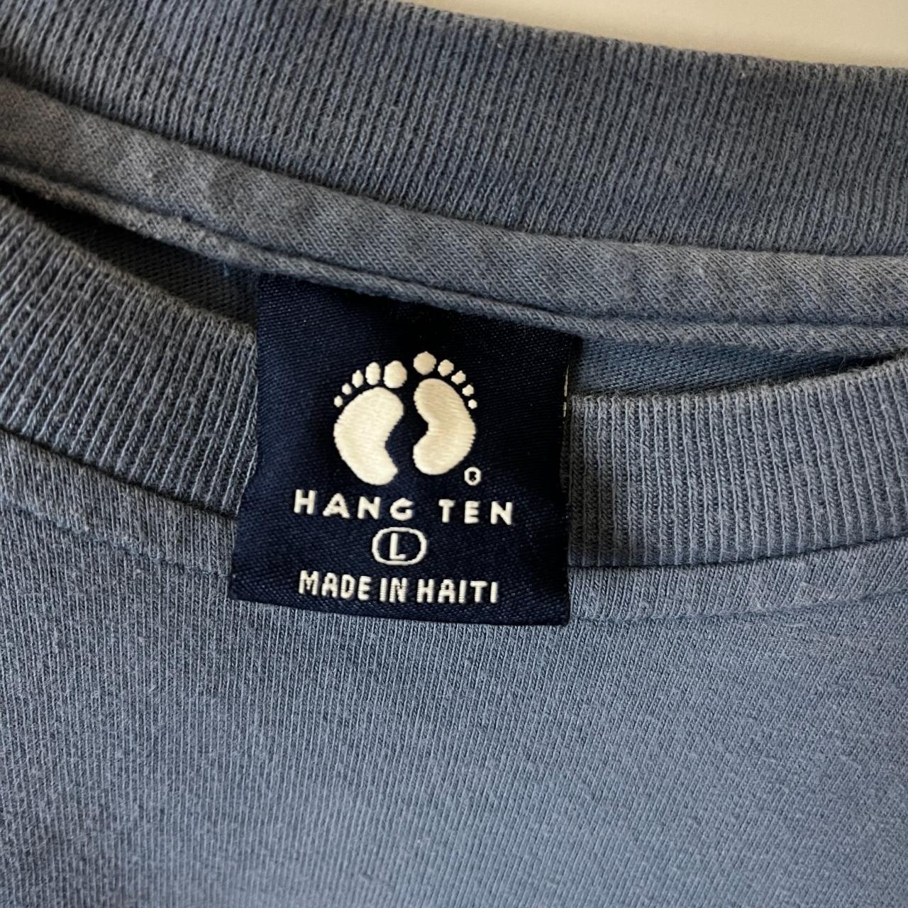 Hang Ten T Shirt Vintage Y2K Blue Medium M Graphic... - Depop