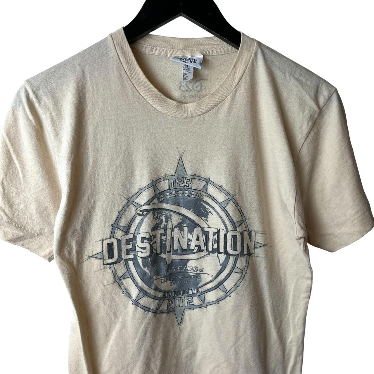 2012 D23 Destination T Shirt Womens Cream Extra... - Depop