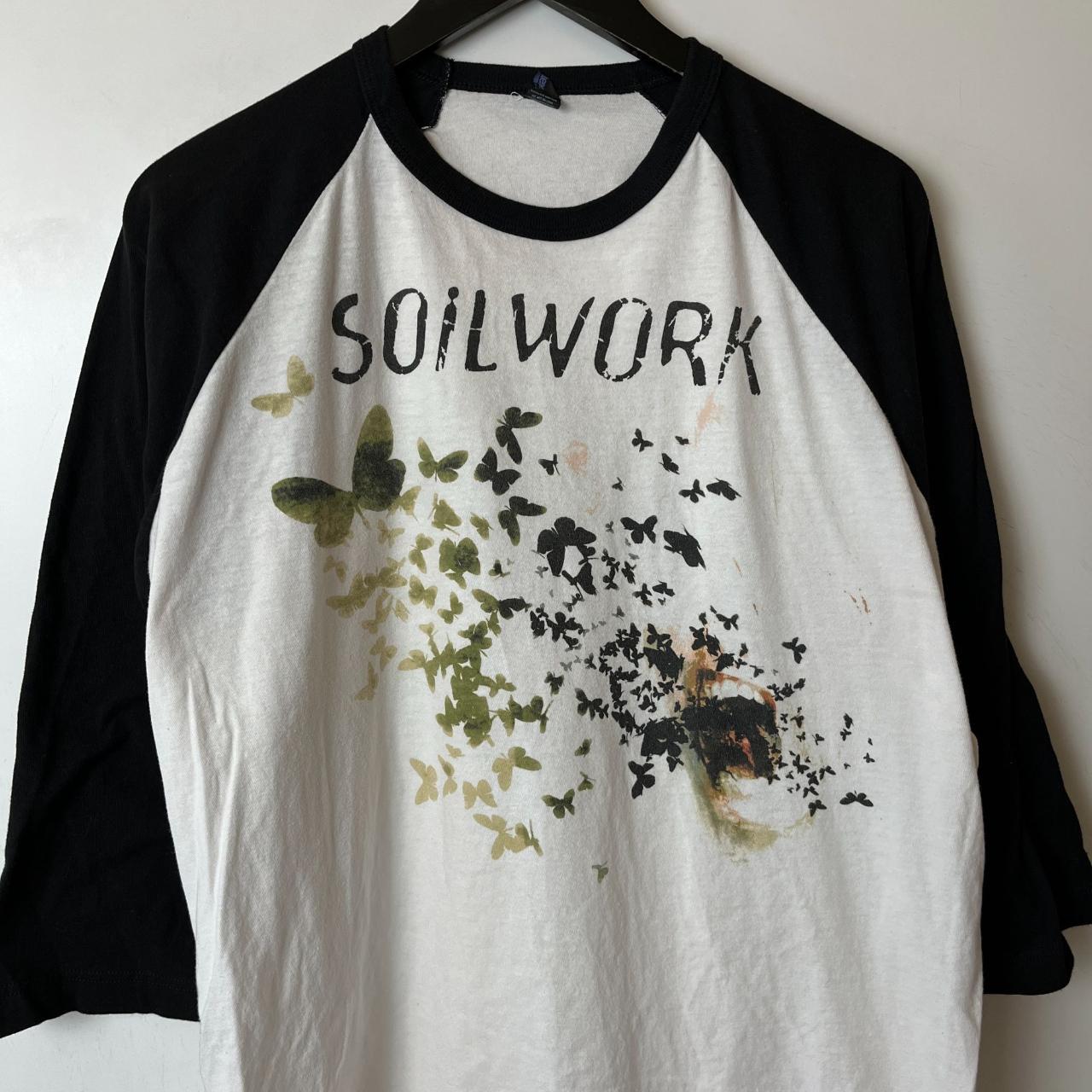 Soilwork T Shirt Adult Black White 2XL XXL Raglan... - Depop