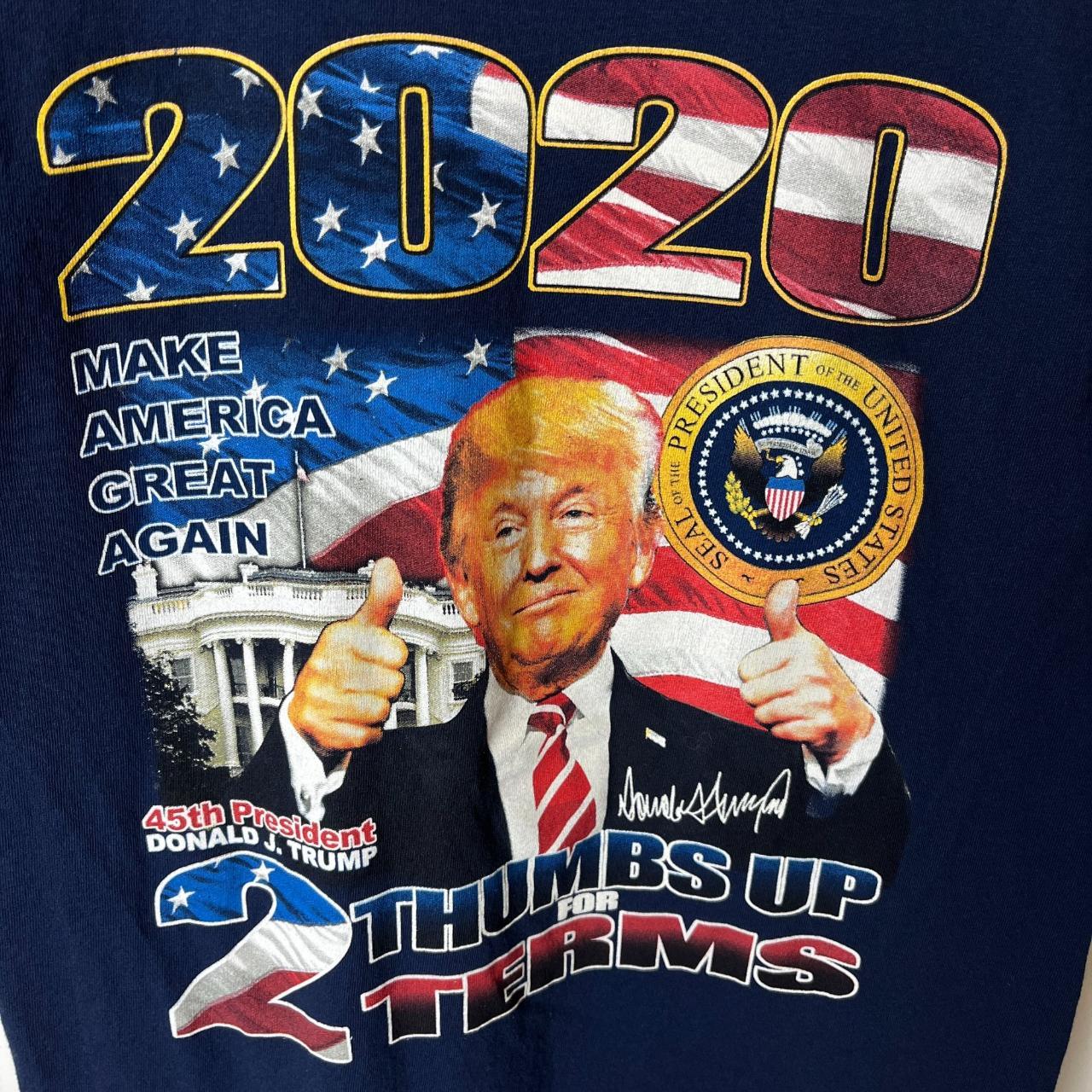 2020 Donald Trump T Shirt Small S Blue Graphic Tee... - Depop