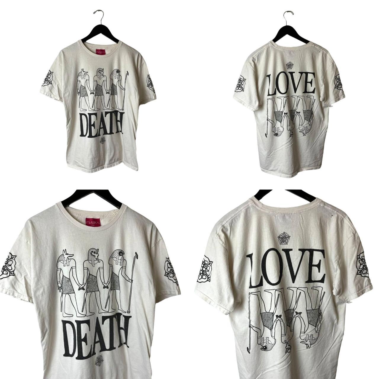 Mishka NYC Love Death T Shirt Vintage Y2K Medium M... - Depop