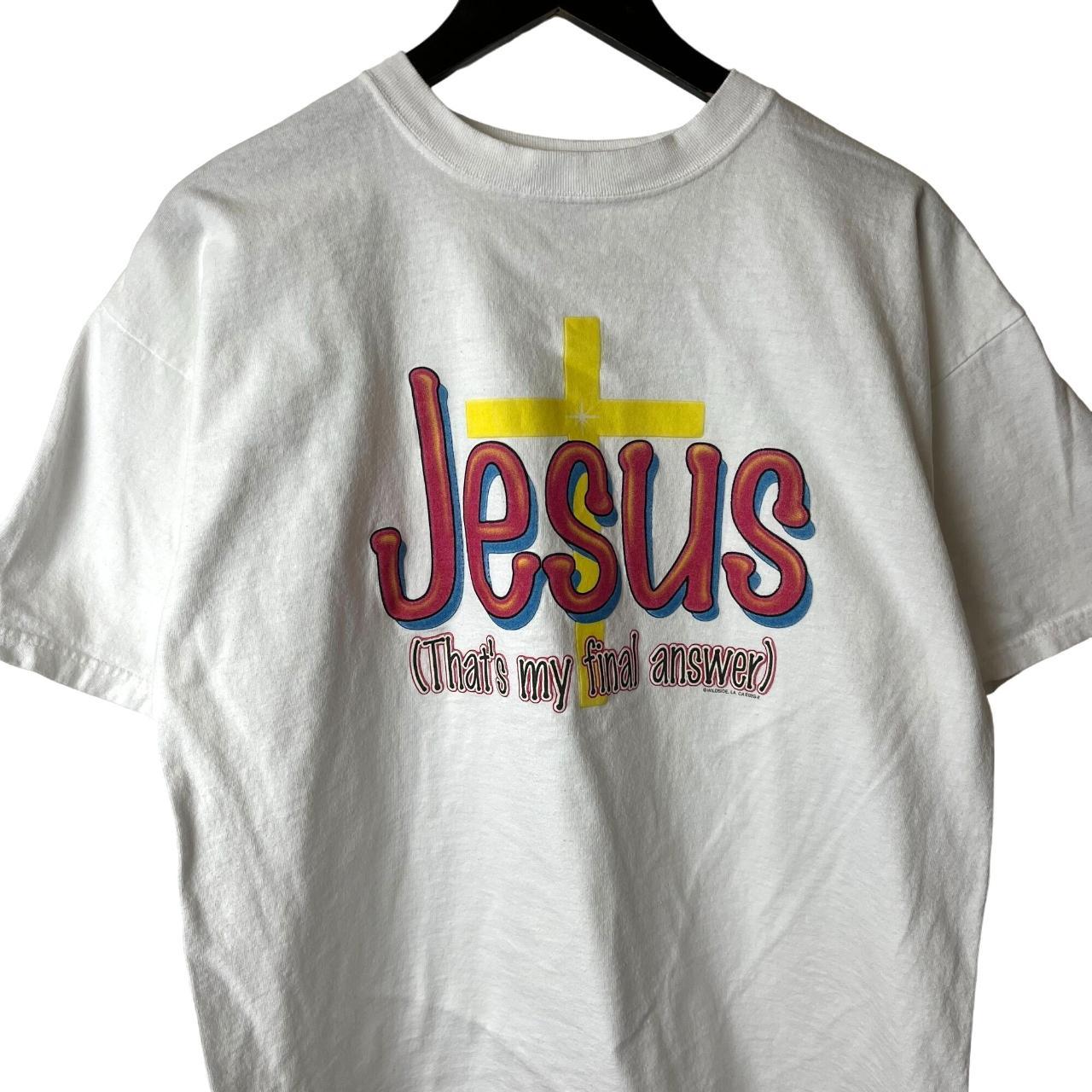 Vintage Y2K Jesus T Shirt Adult White XL Extra Large... - Depop