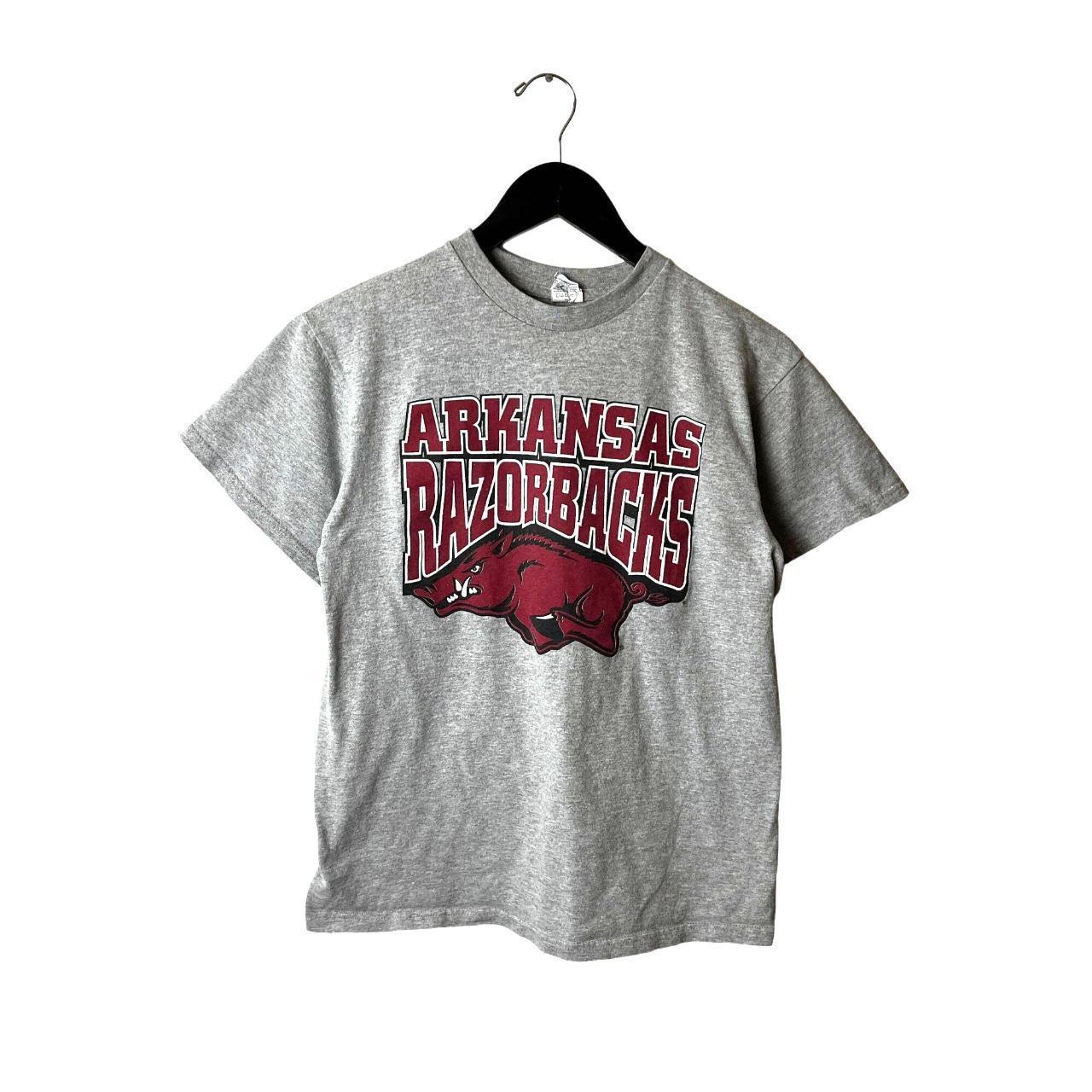 Arkansas Razorbacks T Shirt Vintage Y2K Adult Gray... - Depop