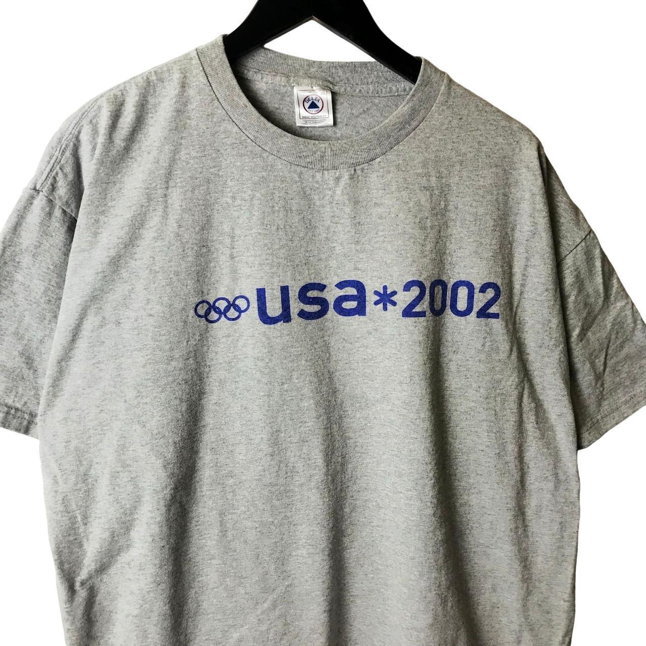 2002 Vintage Y2K USA T Shirt Gray XL Extra Large... - Depop