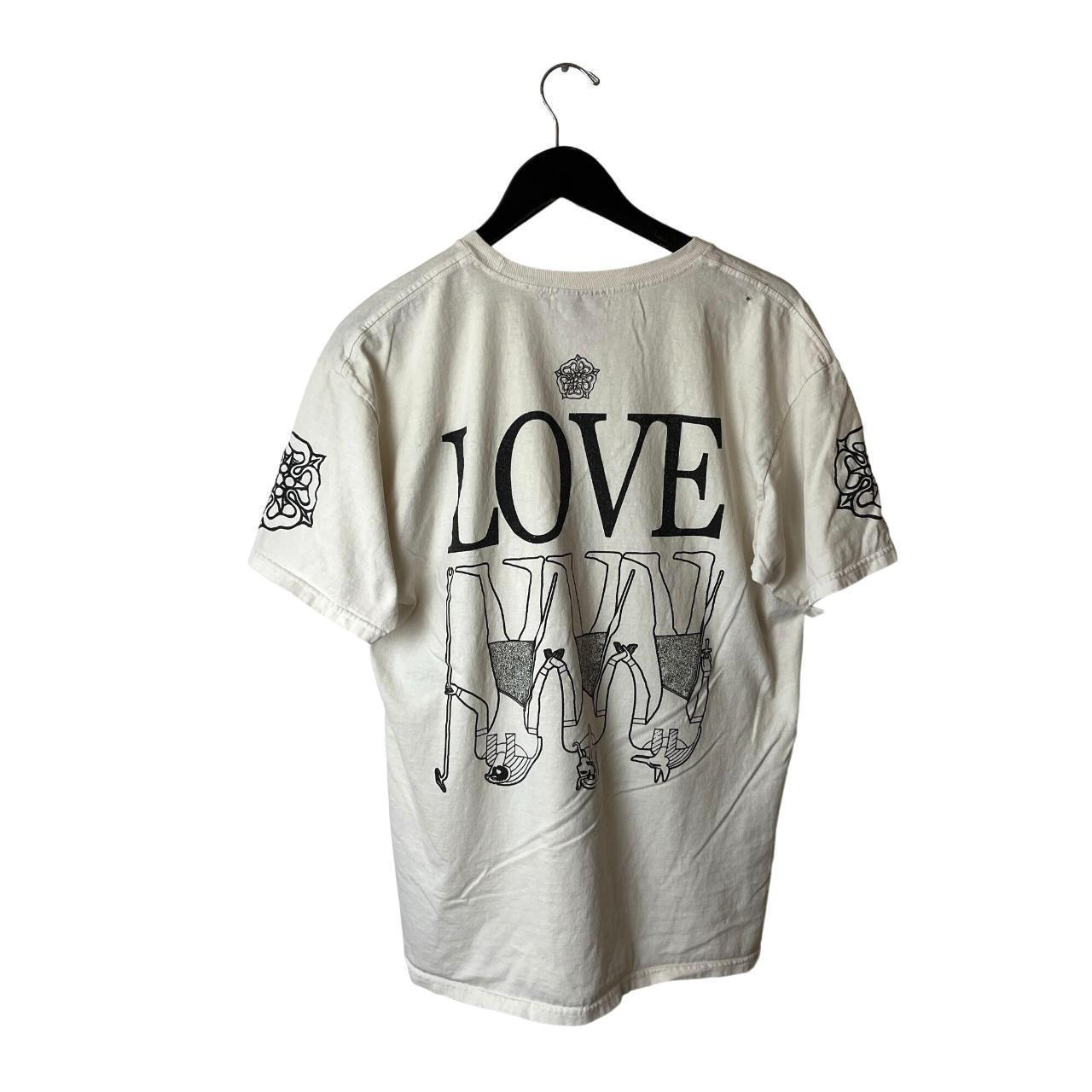 Vintage Y2K Mishka Mnwka Love Death T Shirt White... - Depop