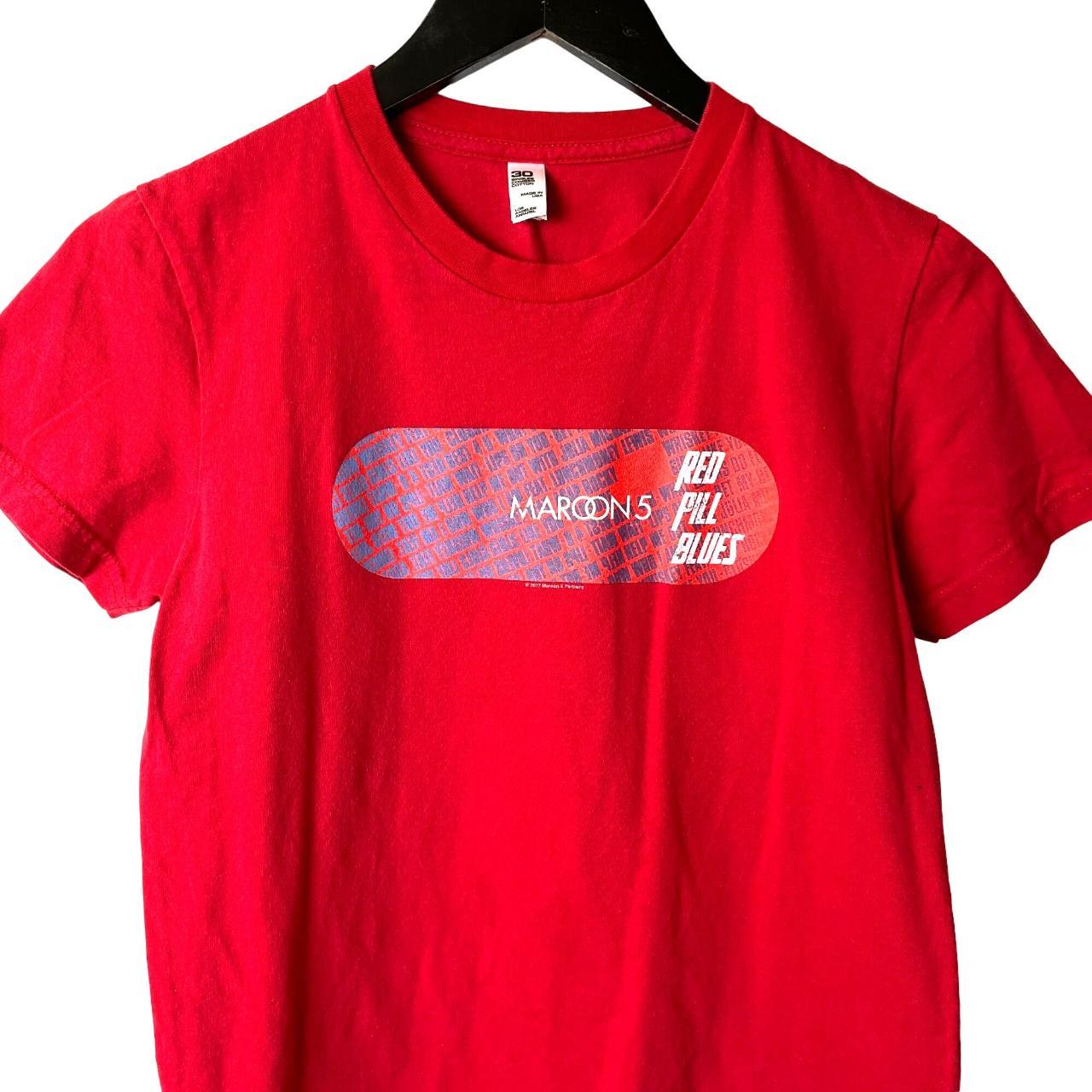 2017 Maroon 5 T Shirt Red Small S Graphic Tee Pop... - Depop