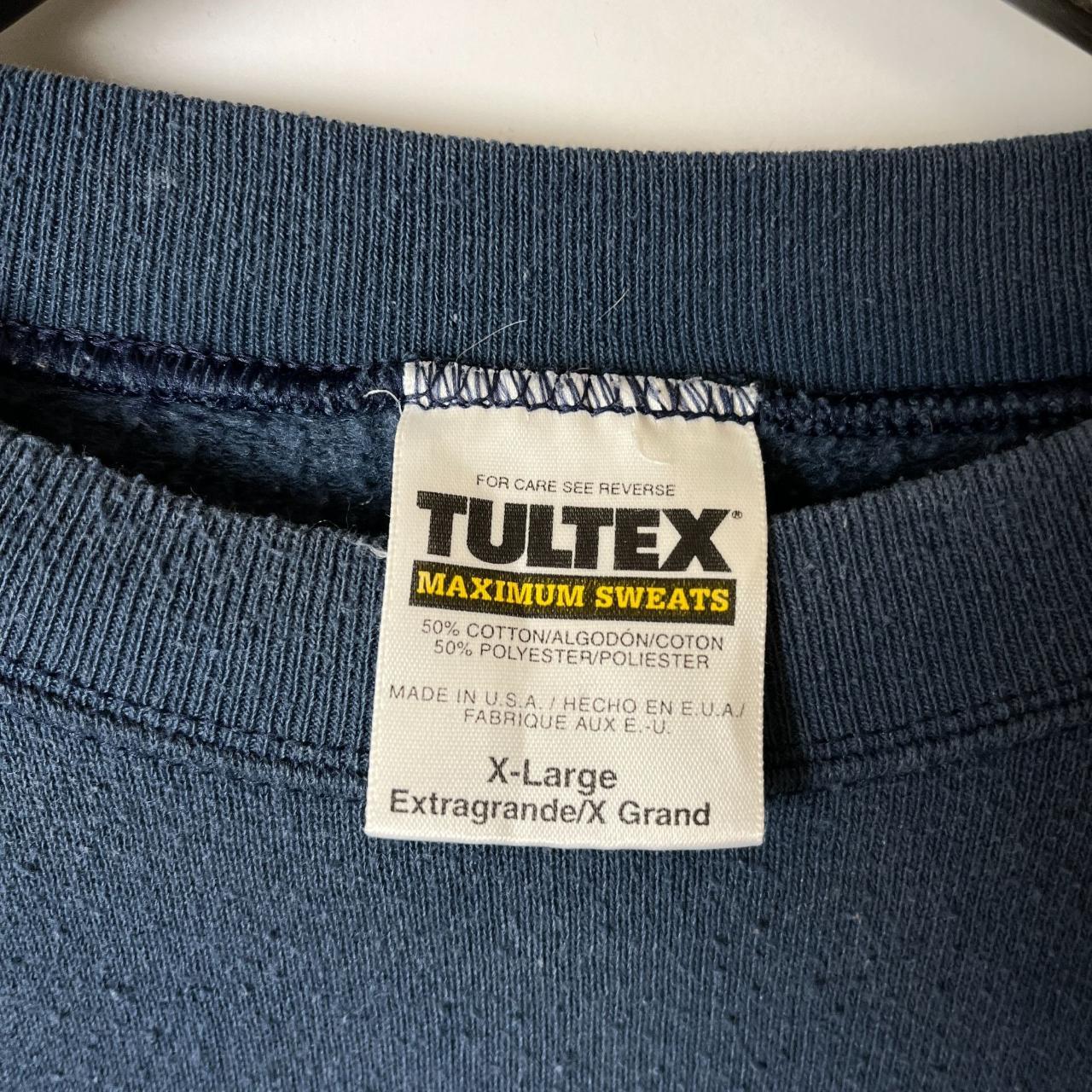 Vintage Blue Virginia Beach Fish Skeleton Sweatshirt... - Depop