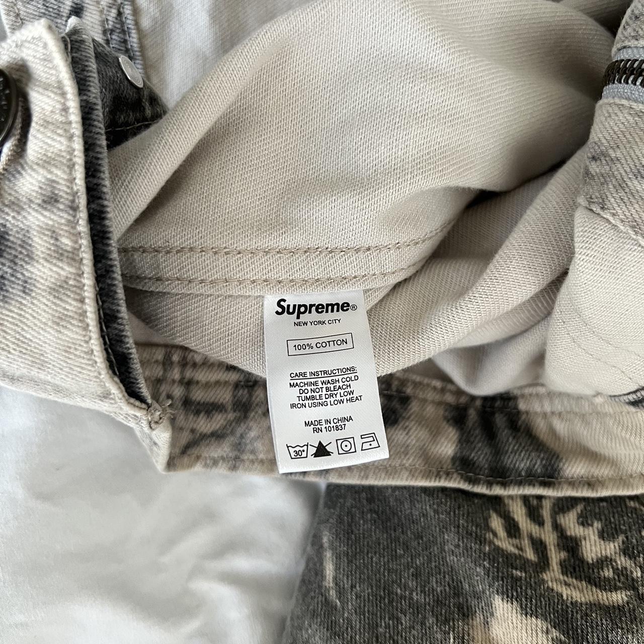 Supreme Is Love Denim Work Jacket No flaws 23 chest... - Depop