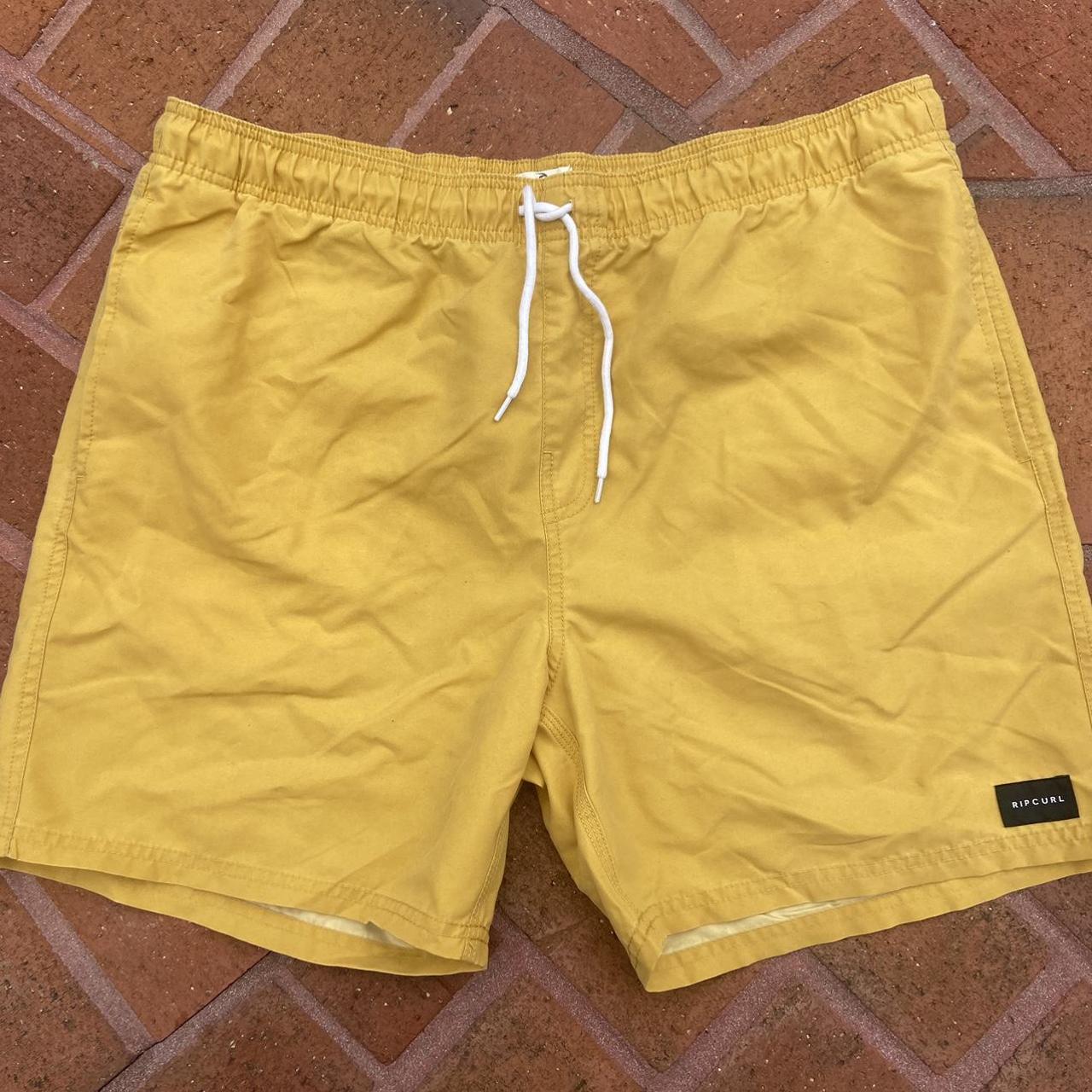 Rip Curl Men's Yellow Swim-briefs-shorts | Depop