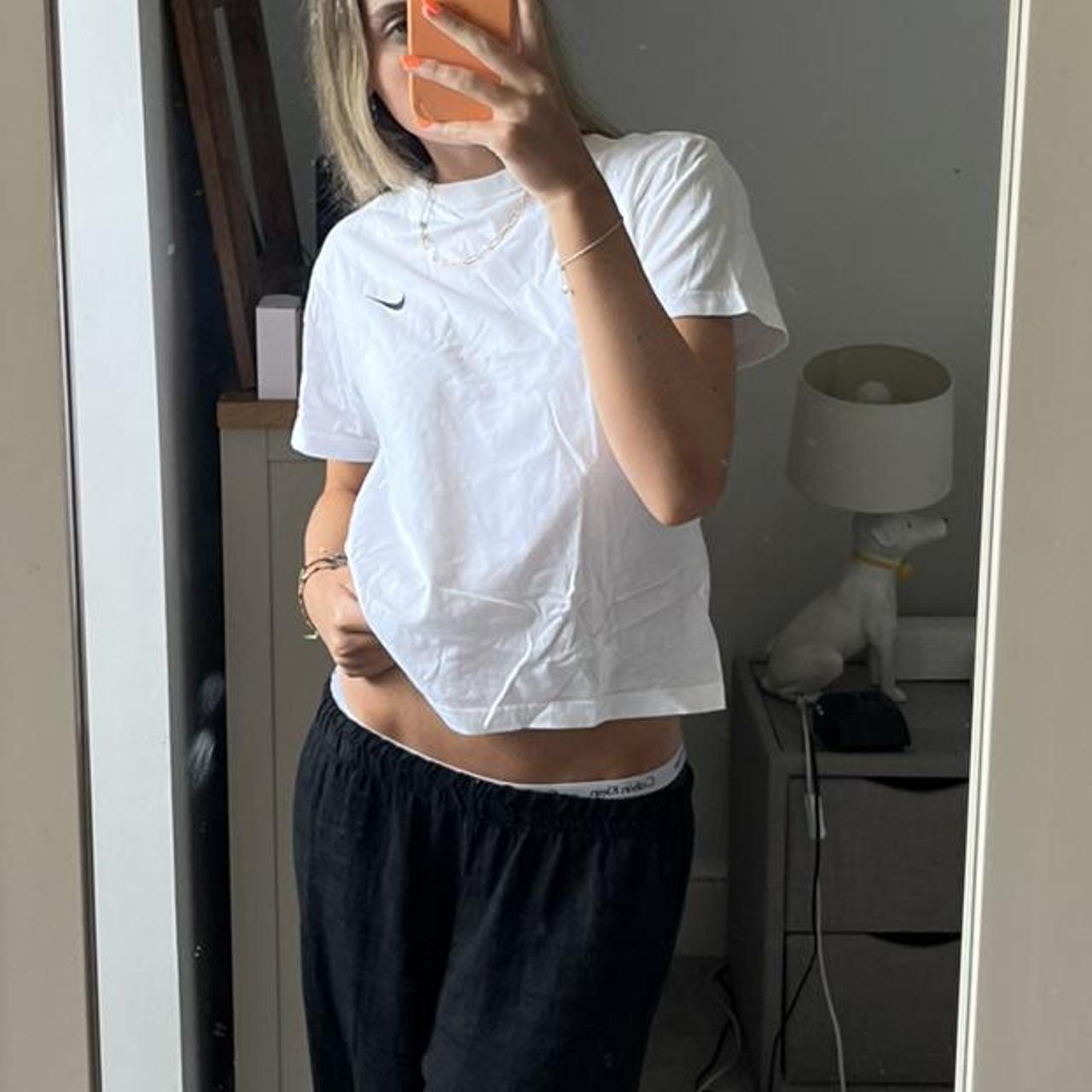 WHITE NIKE TEE🤍🤍🤍 -> message before buying or won’t... - Depop