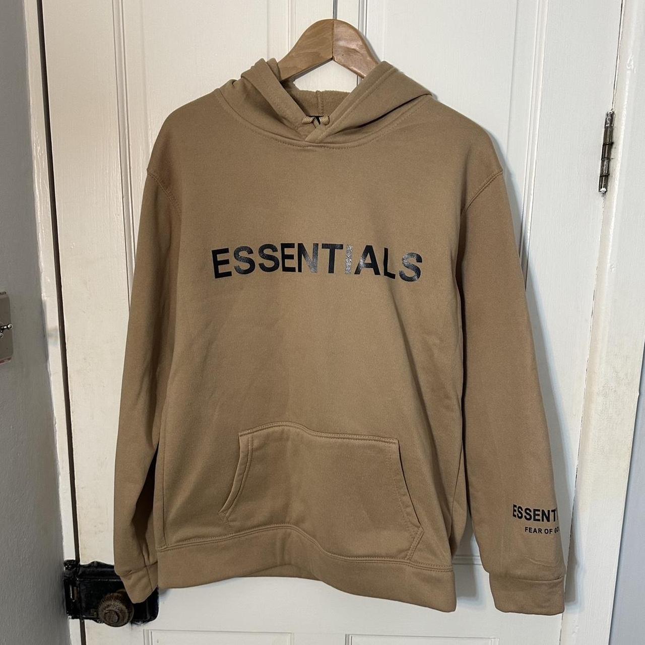 Essentials Hoodie Camel Tan Size 10 RRP: £110... - Depop