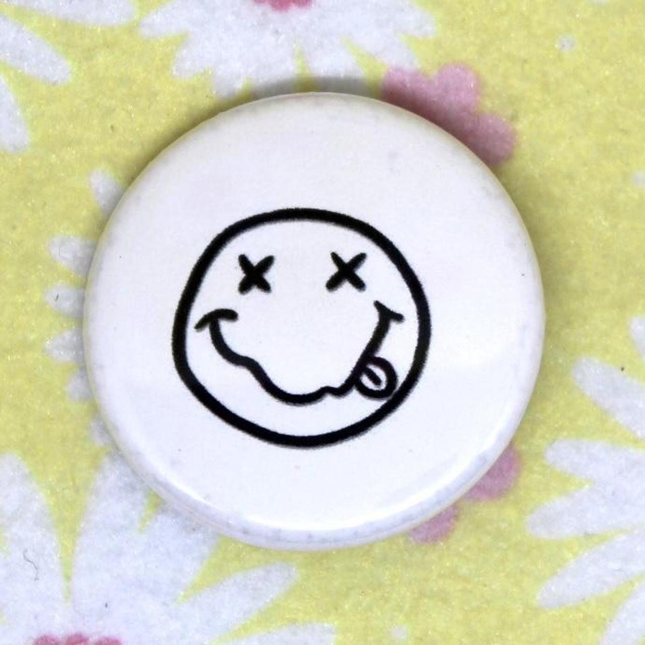 🥀 Smiley pin 1.25 inches 🥀 •Handmade by me •Color... - Depop