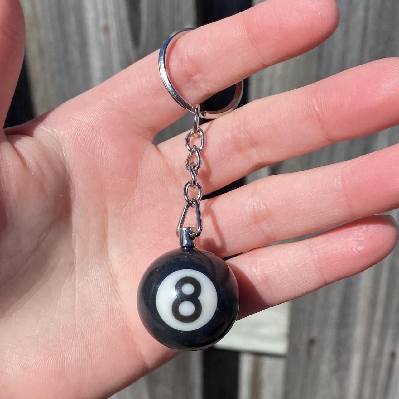 🥀 8 ball keychain 🥀 •Great to put on bag or... - Depop