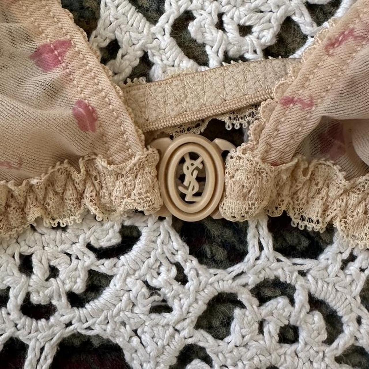 Ysl bralette Yves saint Laurent sheer front clasp... | Depop