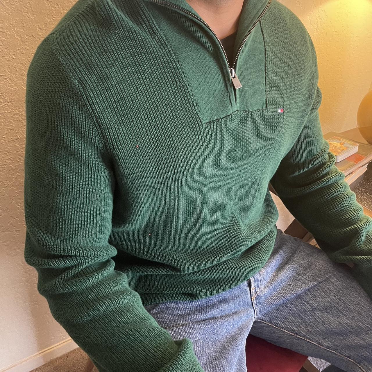 Tommy Hilfiger Green Zip Up ☆ In Perfect... - Depop