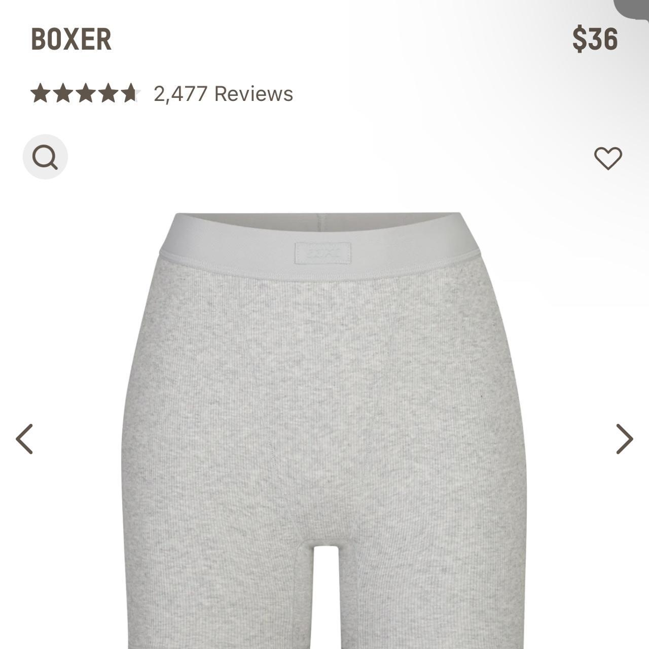 Skims grey boxer / shorts - Depop