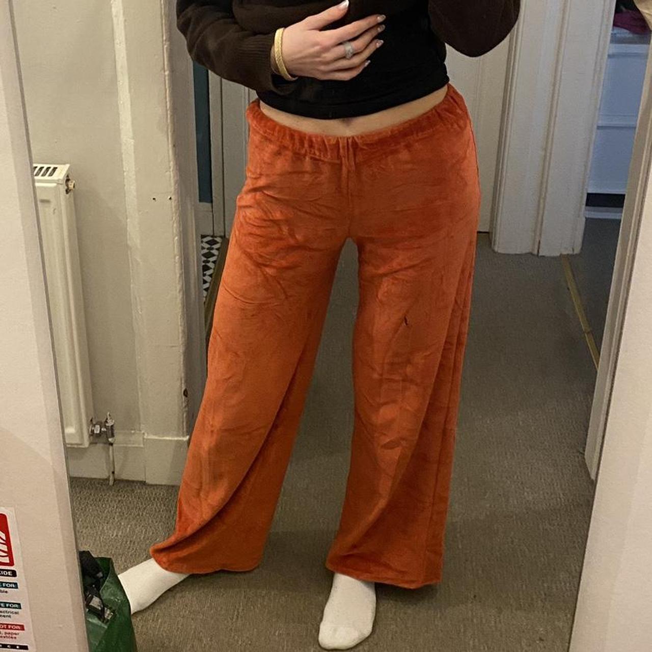 Izzy astley orange velour trousers Used to wear... - Depop