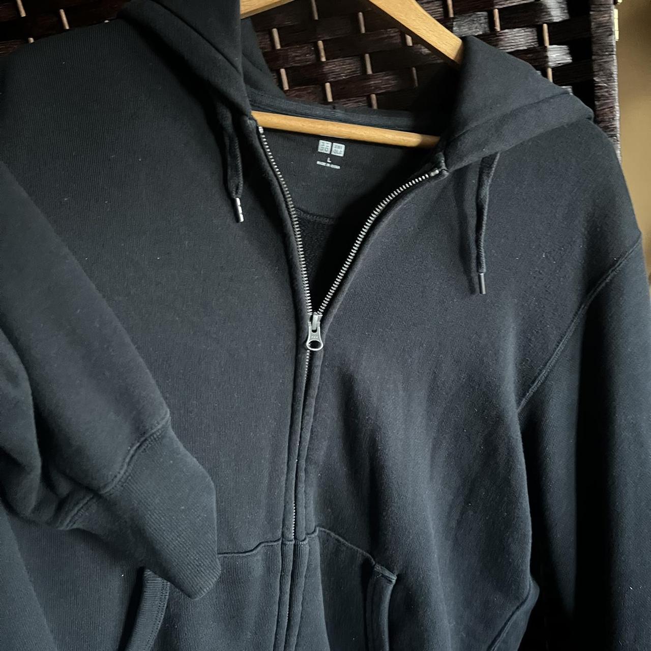 Black Uniqlo zip up hoodie. Excellent condition, no... - Depop