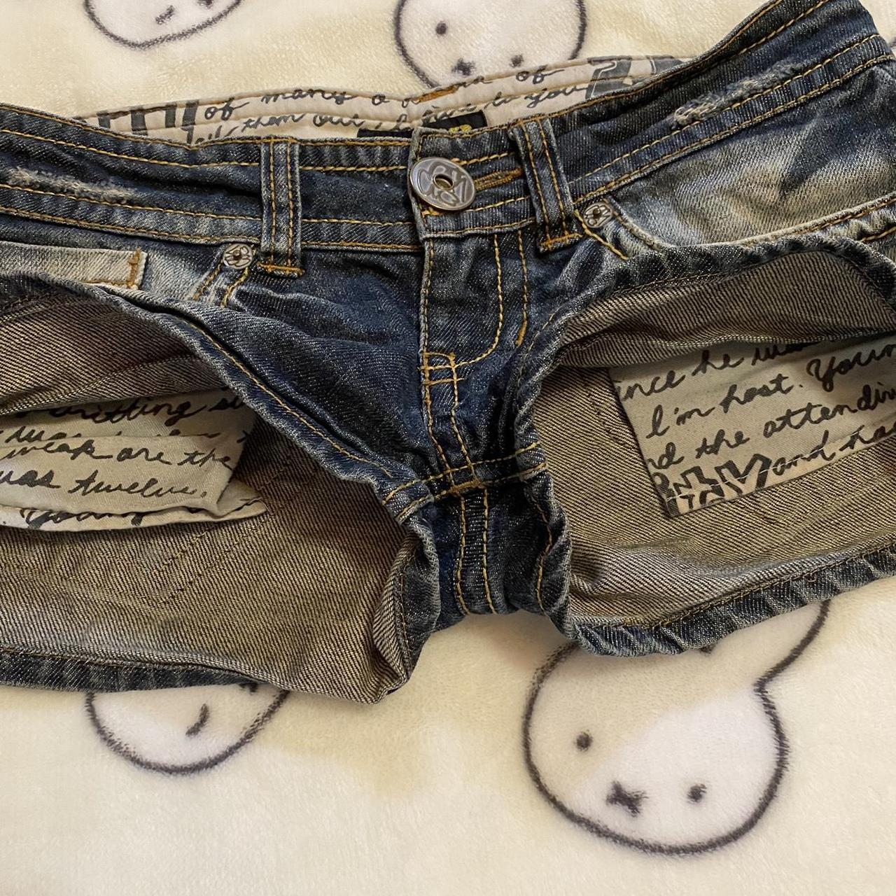 LB-03 gyaru micro shorts very low rise best fits... - Depop