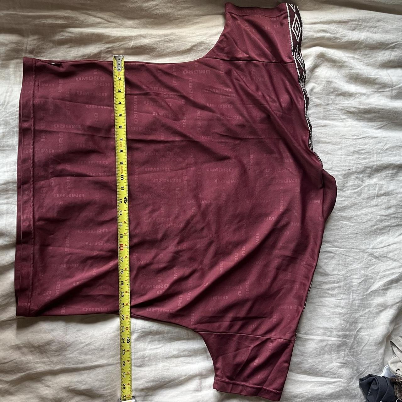 Maroon red burgundy umbro athletic tee - Depop