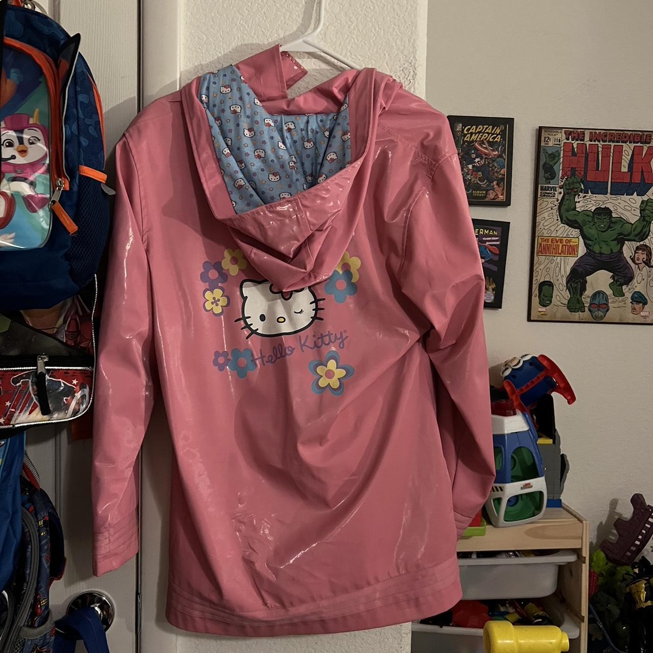 hello kitty sanrio y2k raincoat fits womens xs... - Depop