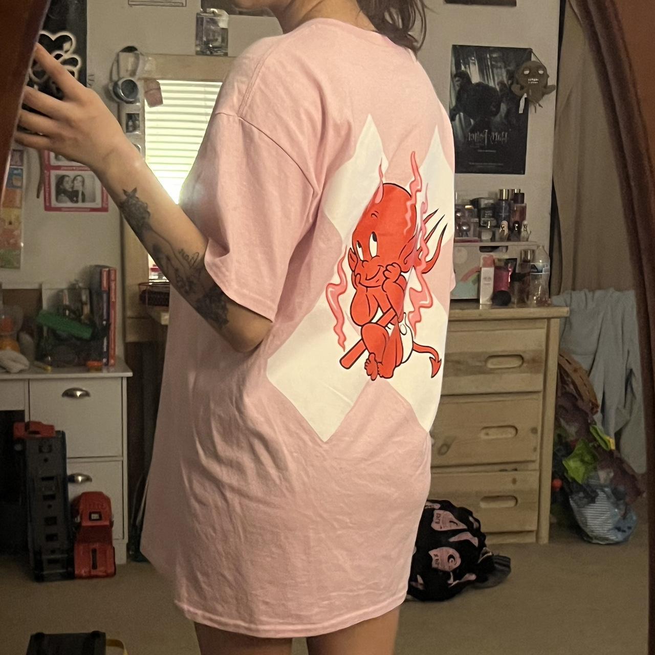 XPLR sam and colby merch red heart / baby devil... - Depop