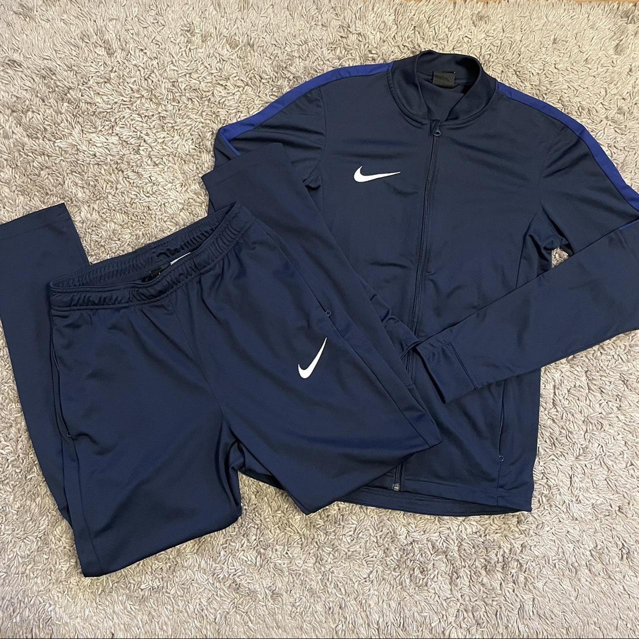 Nike Dri-Fit Tracksuit Full Set Colour: Navy Size:... - Depop