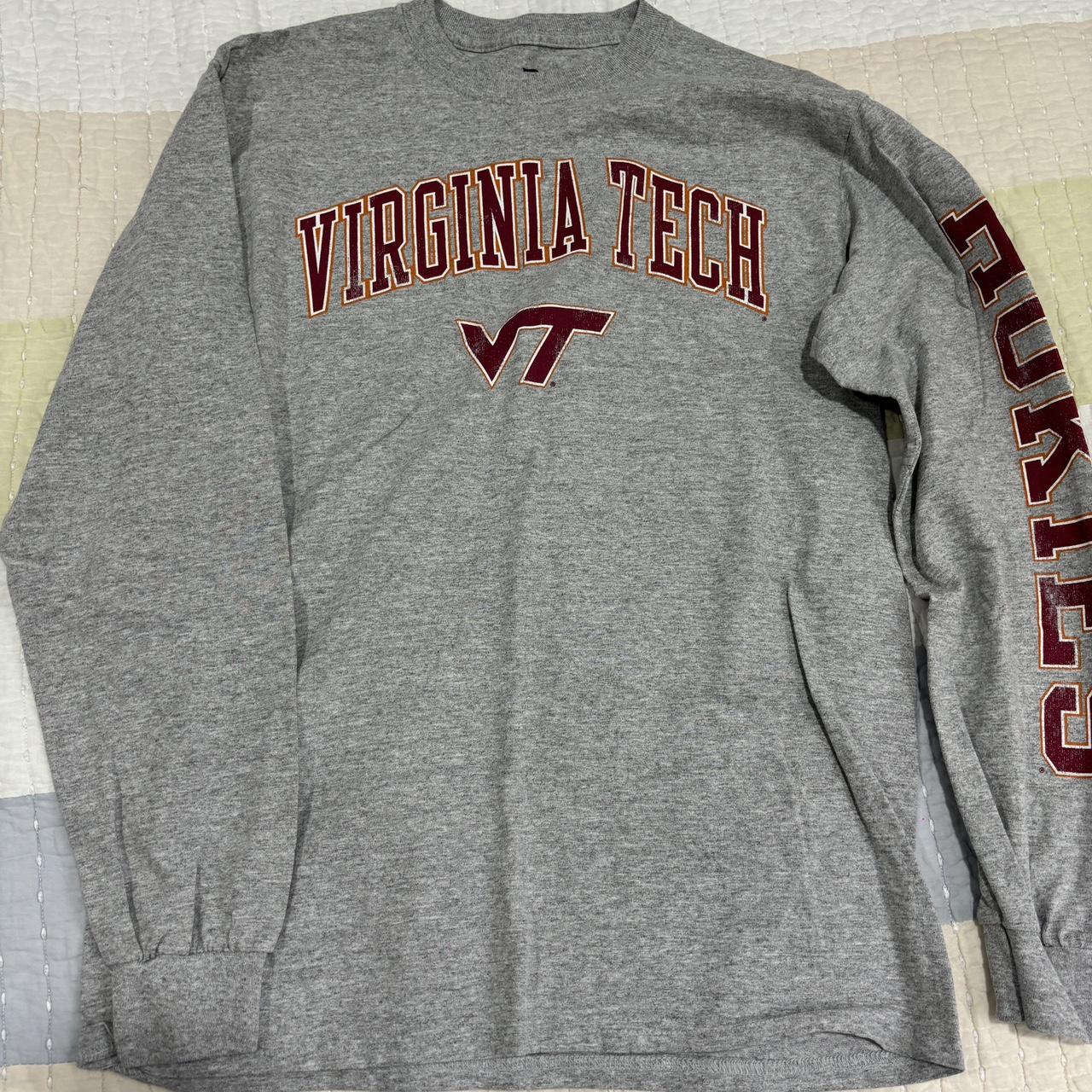 Virginia Tech gray long sleeve t shirt fanatics... - Depop