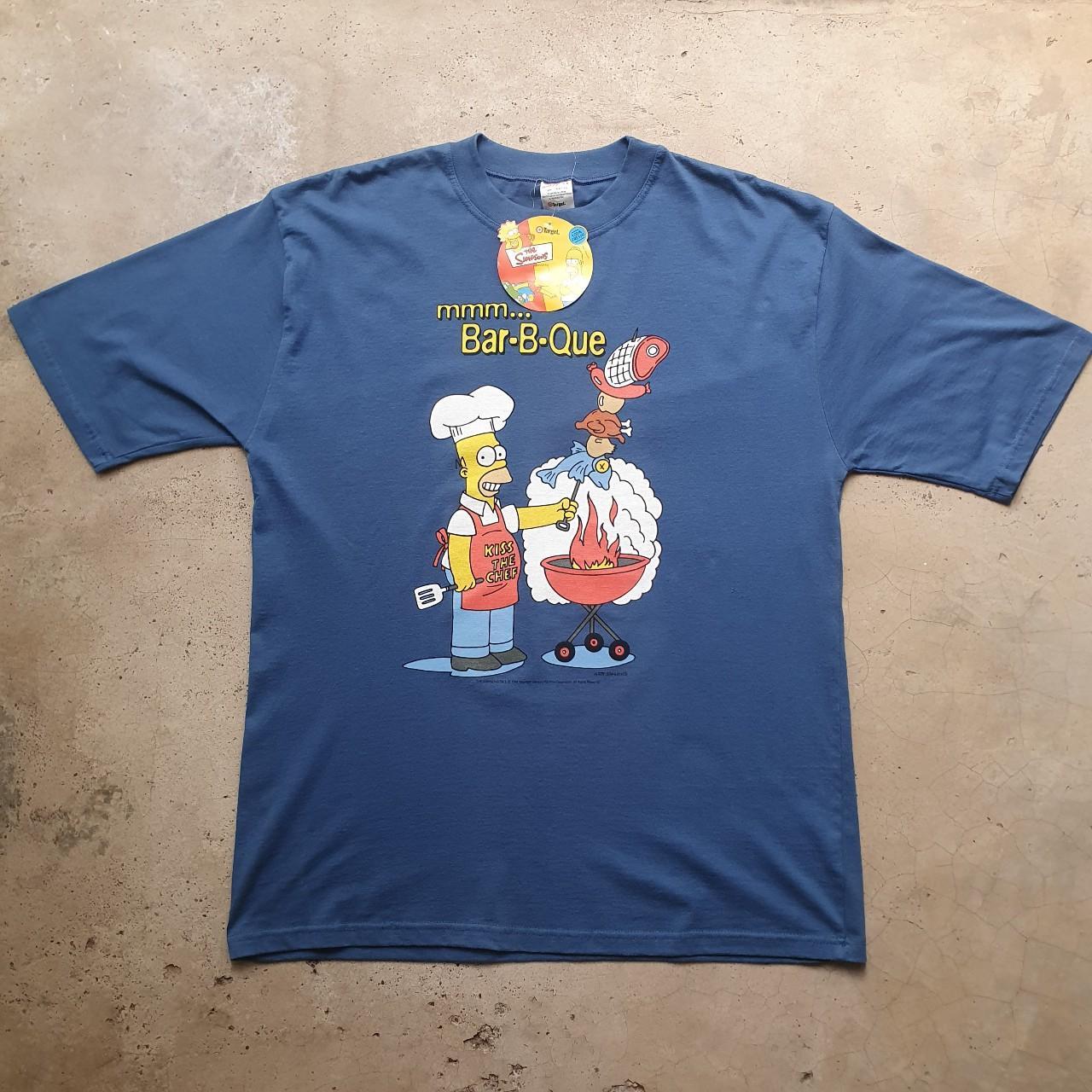 Vintage 1998 The Simpsons BBQ Homer t shirt Made in... | Depop