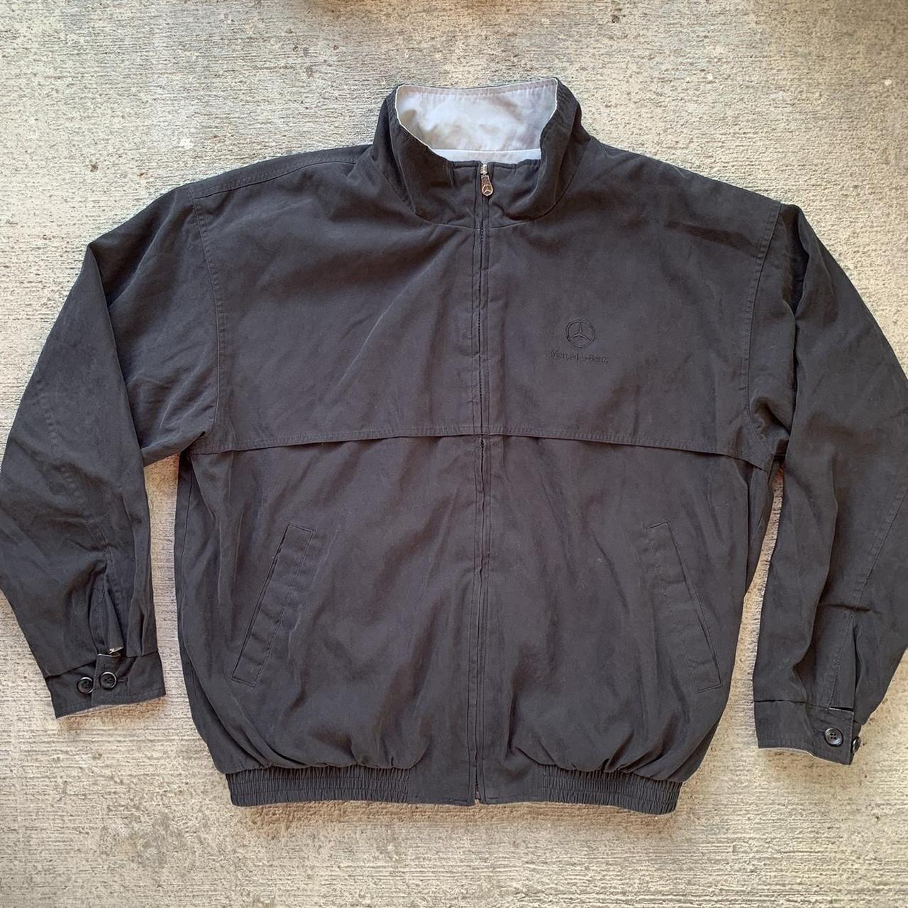 American Vintage Men's Black and Grey Jacket | Depop