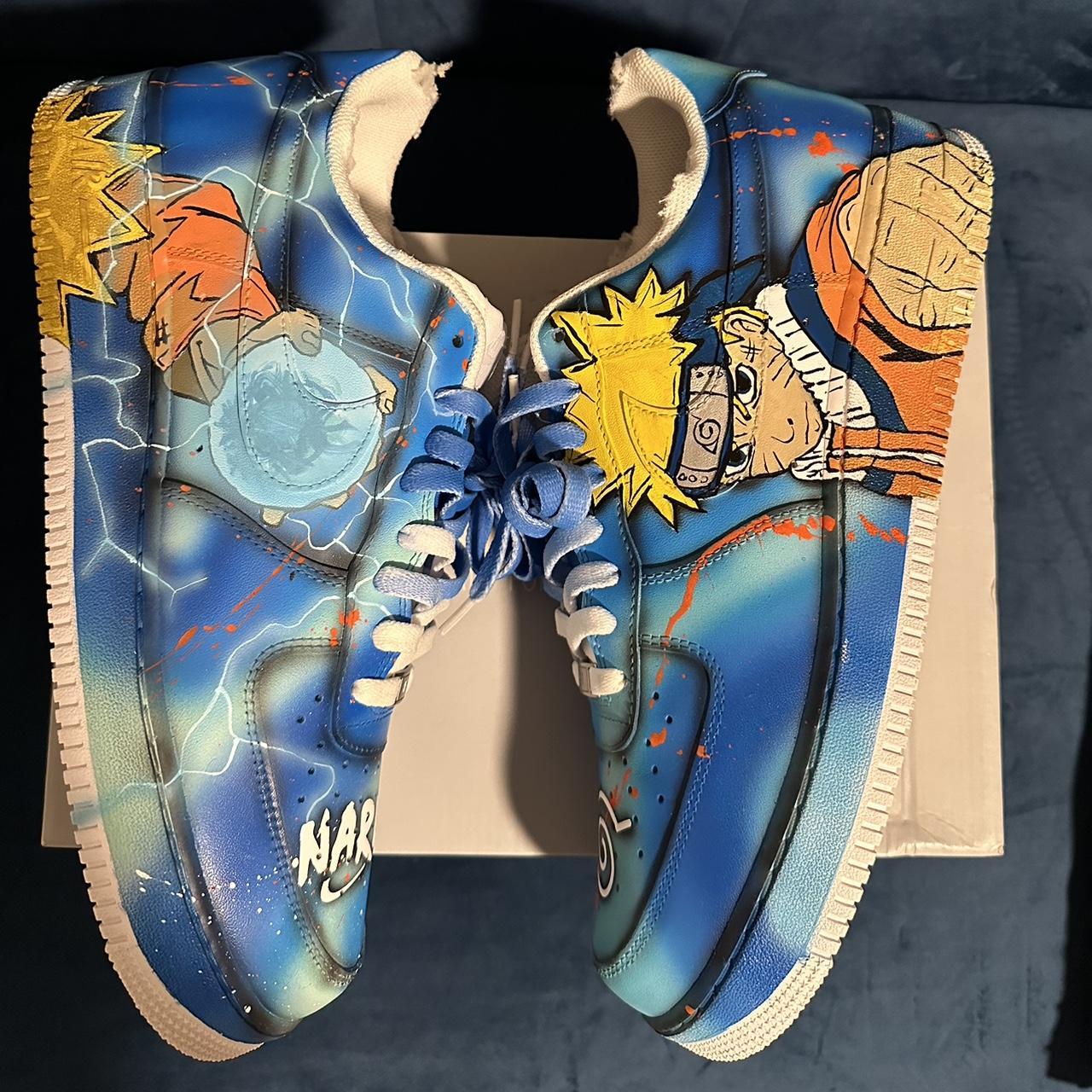 Custom Painted Naruto Rasengan Nike Air Force 1. DS... - Depop