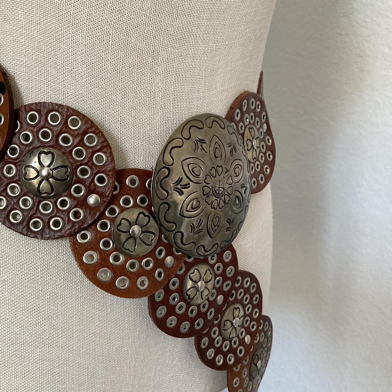 Boho Disc Concho Link Belt (hip hugger) Length:... - Depop