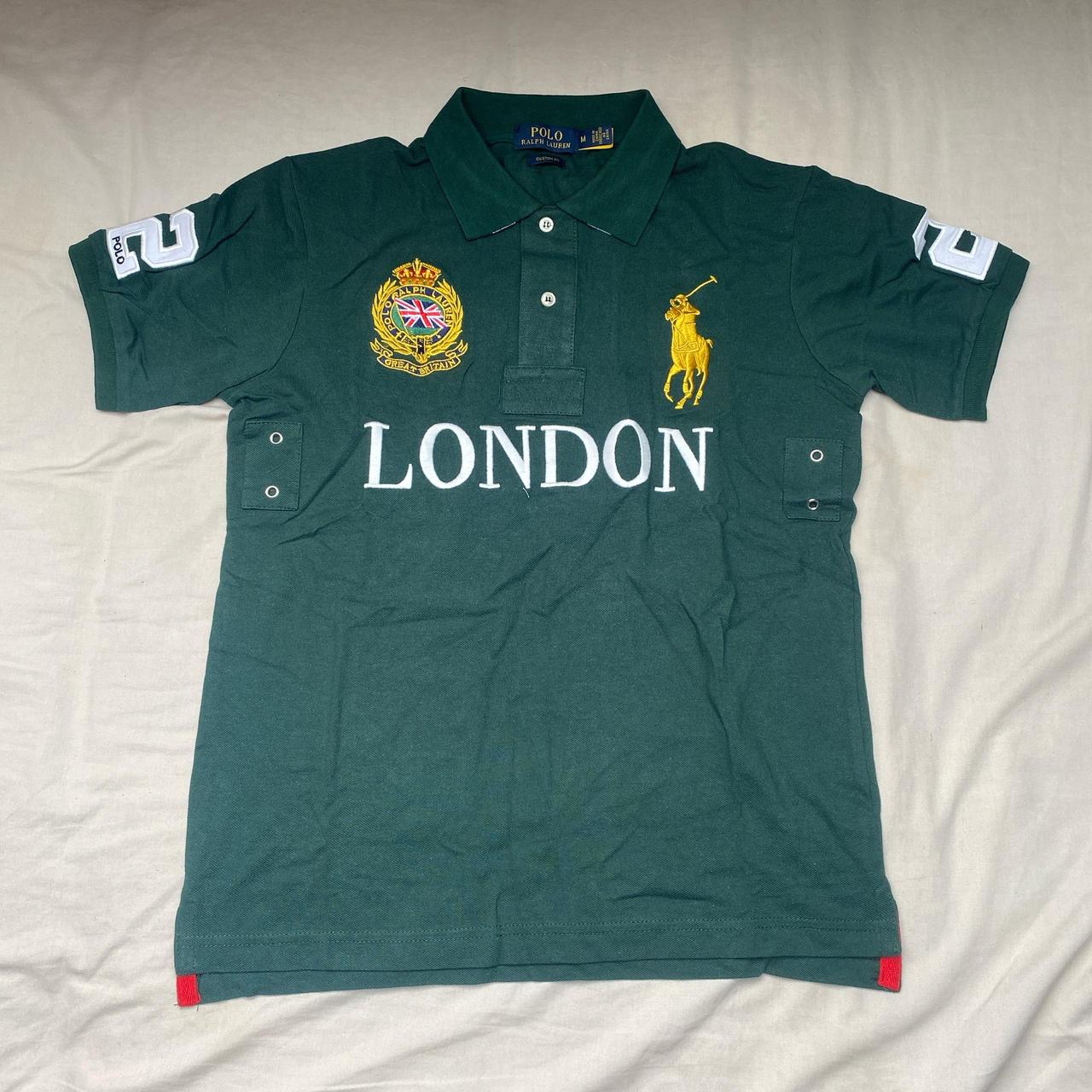 GREEN POLO RALPH LAUREN CHIEF KEEF LONDON POLO SHIRT - Depop