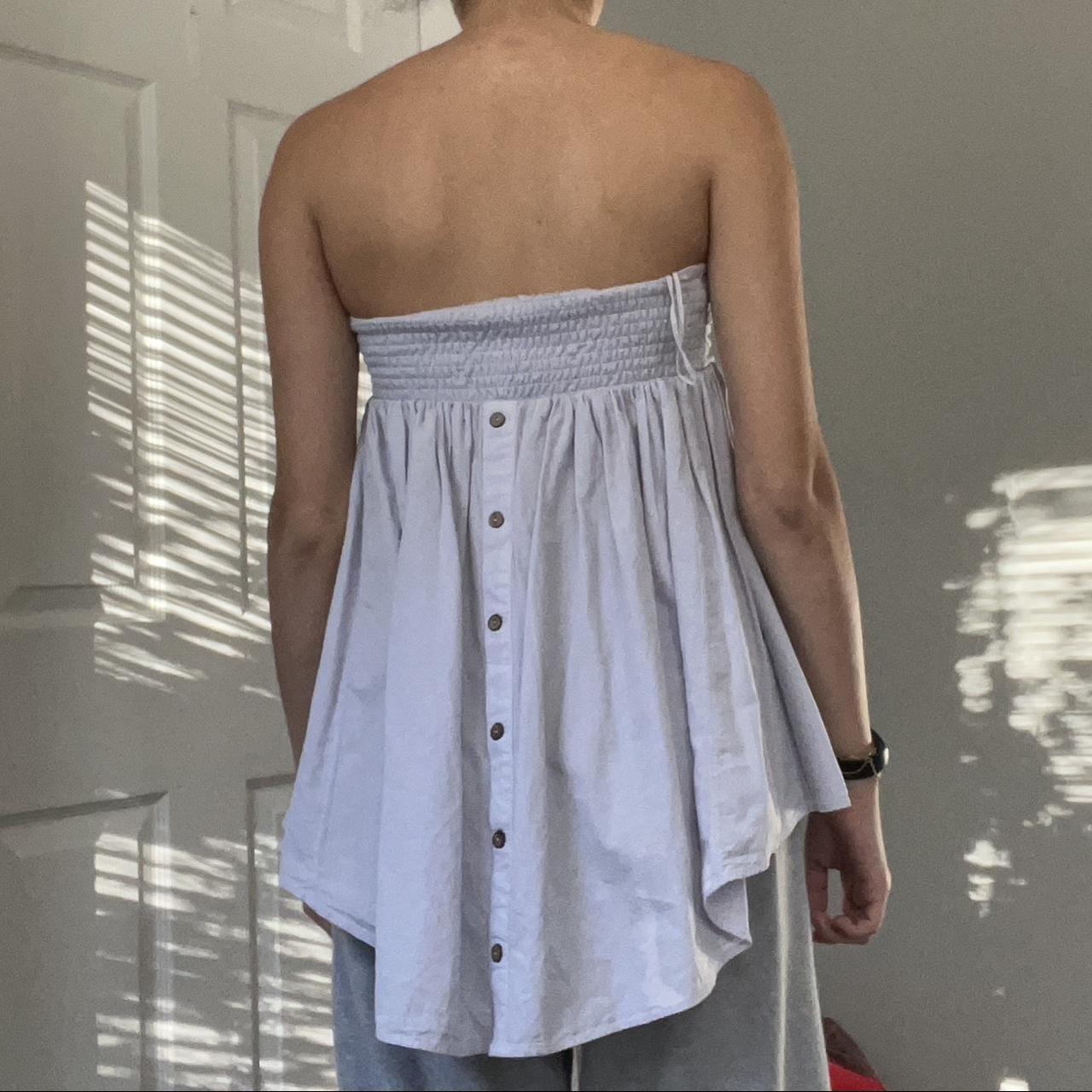 Free People Purple Flowy Tube Top/ Skirt - Depop