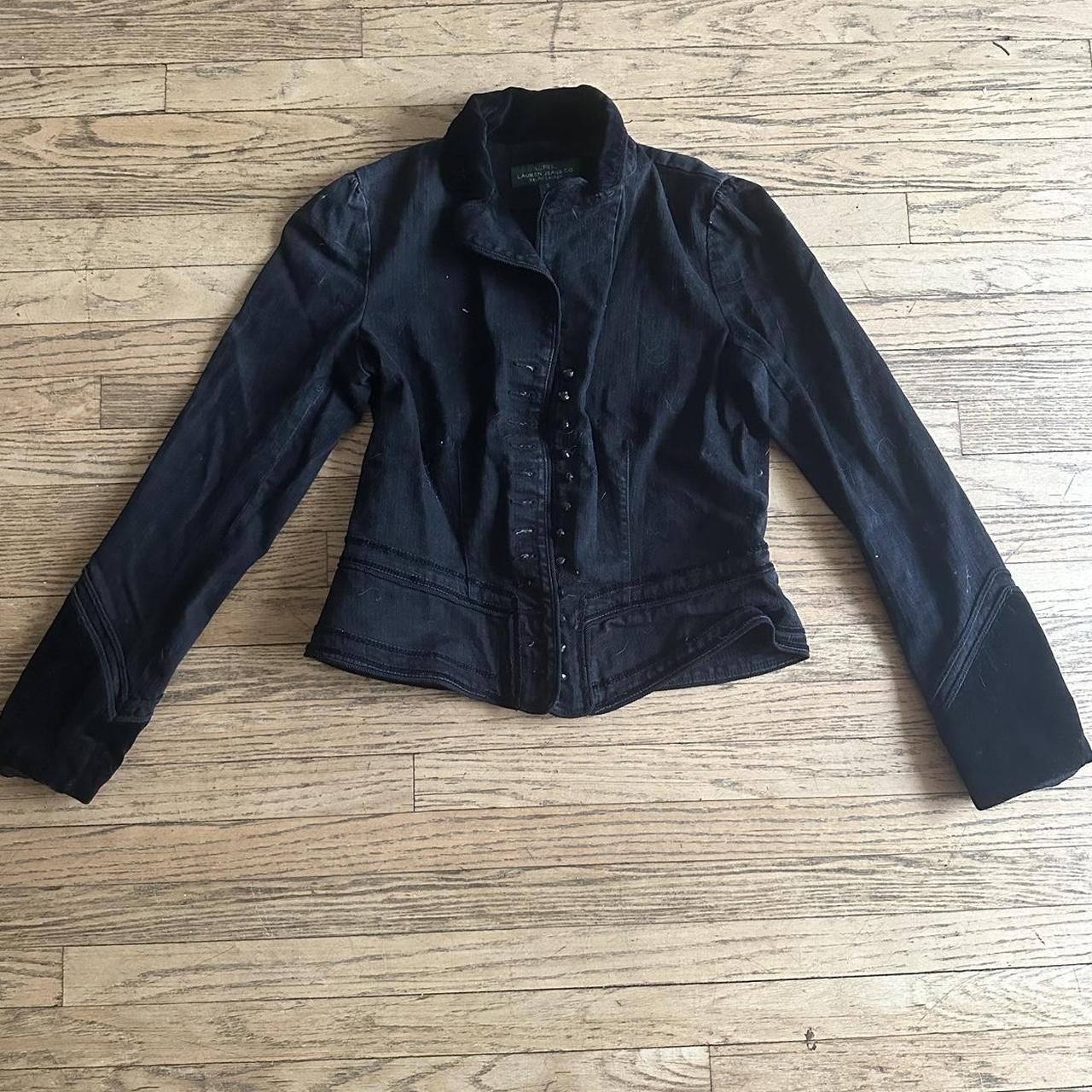 Black Ralph Lauren Button-up jacket Size... - Depop