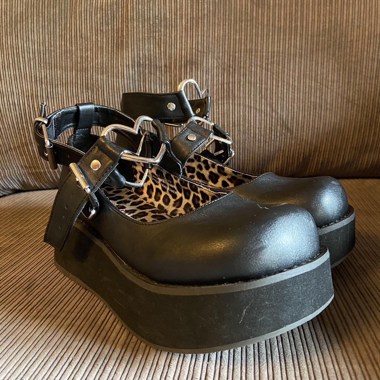 Demonia Sprite 02 Black Mary Jane Platform... - Depop