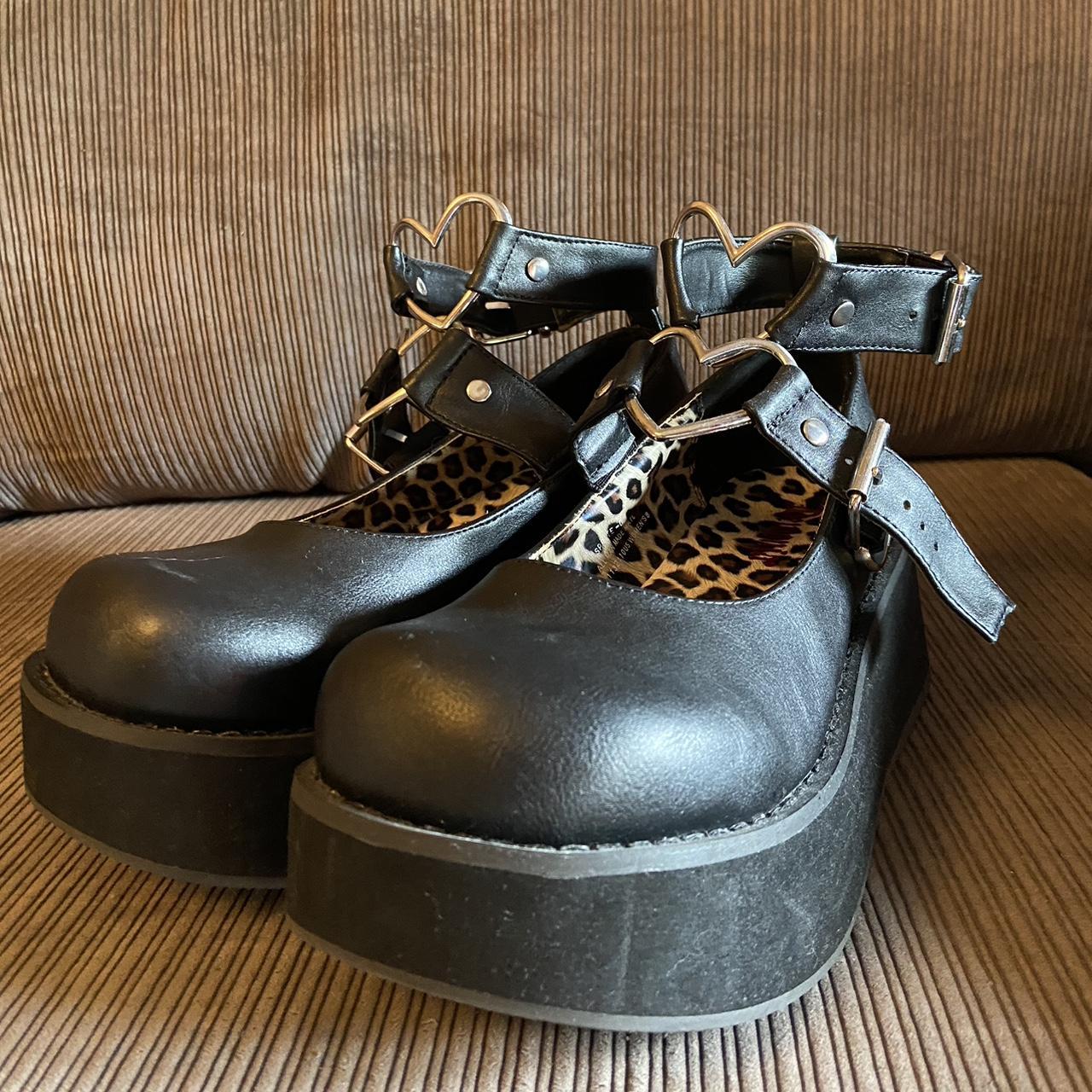 Demonia Sprite 02 Black Mary Jane Platform... - Depop