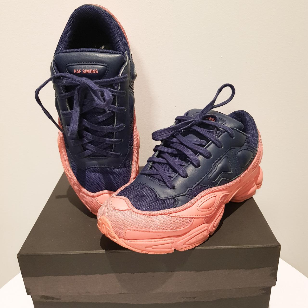 Raf Simons Women's Pink and Blue Trainers | Depop