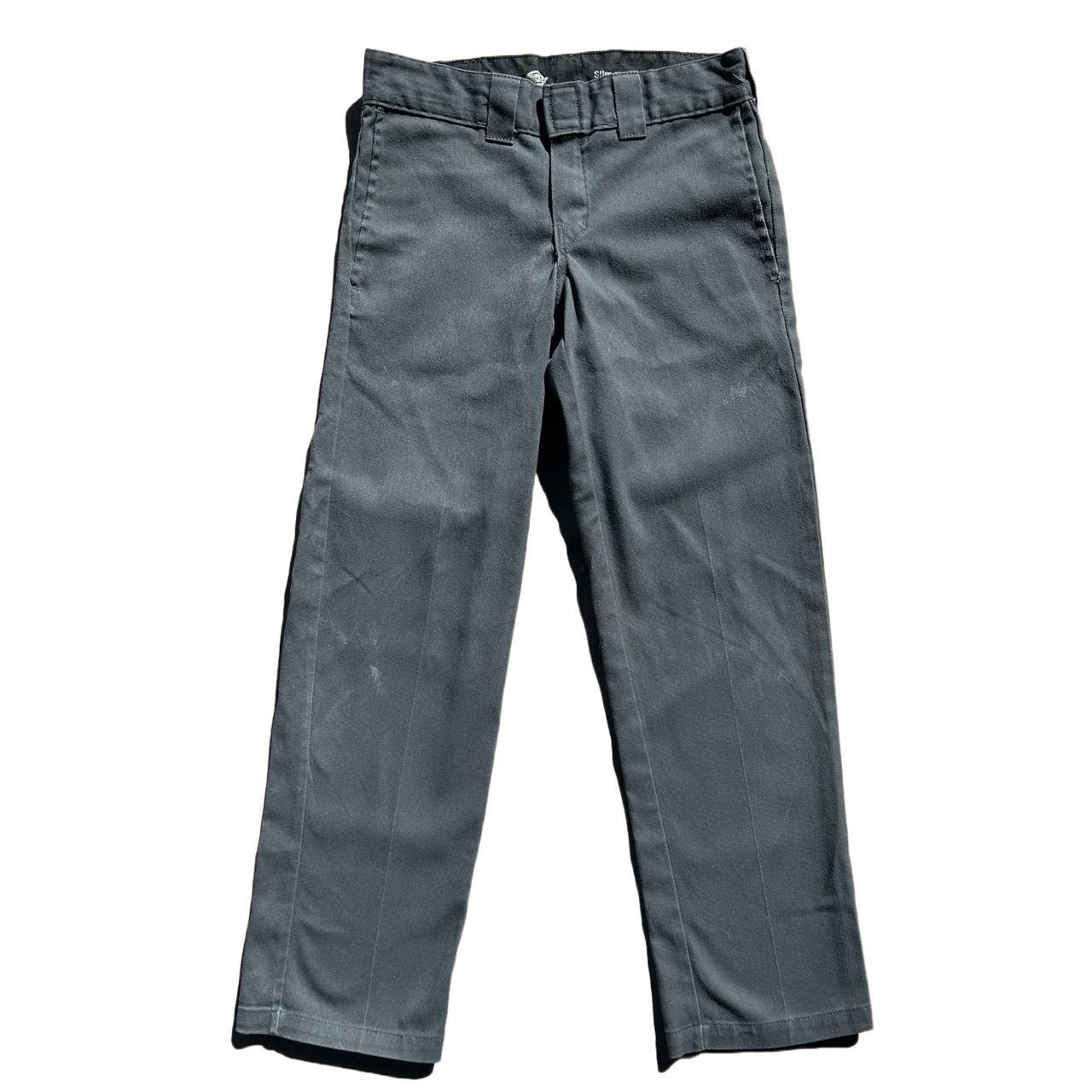 Gray Dickies pants Slim fit size 29x30 Minor wear... - Depop